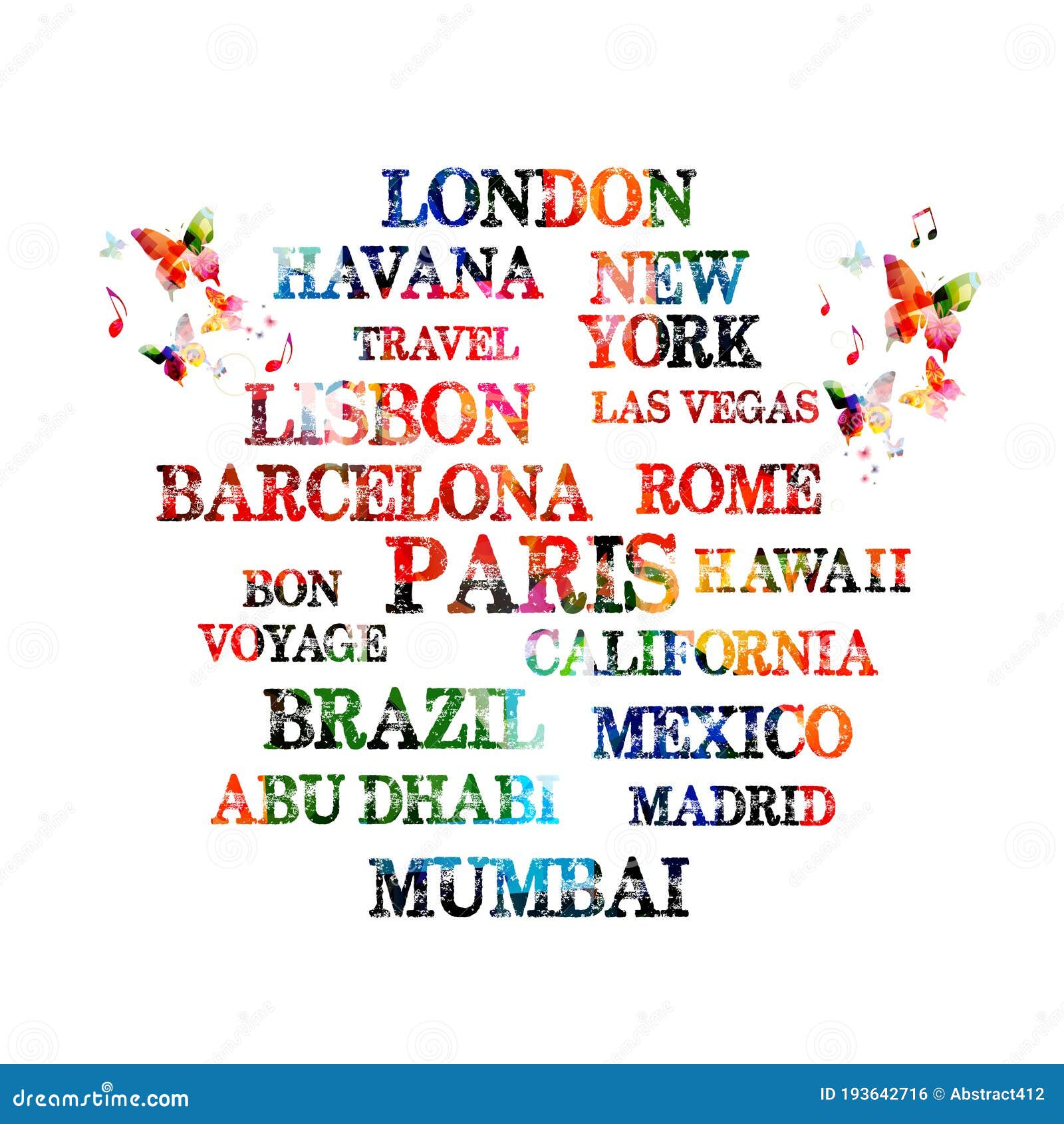 World Map And Typography Cartoon Vector | CartoonDealer.com #35664751