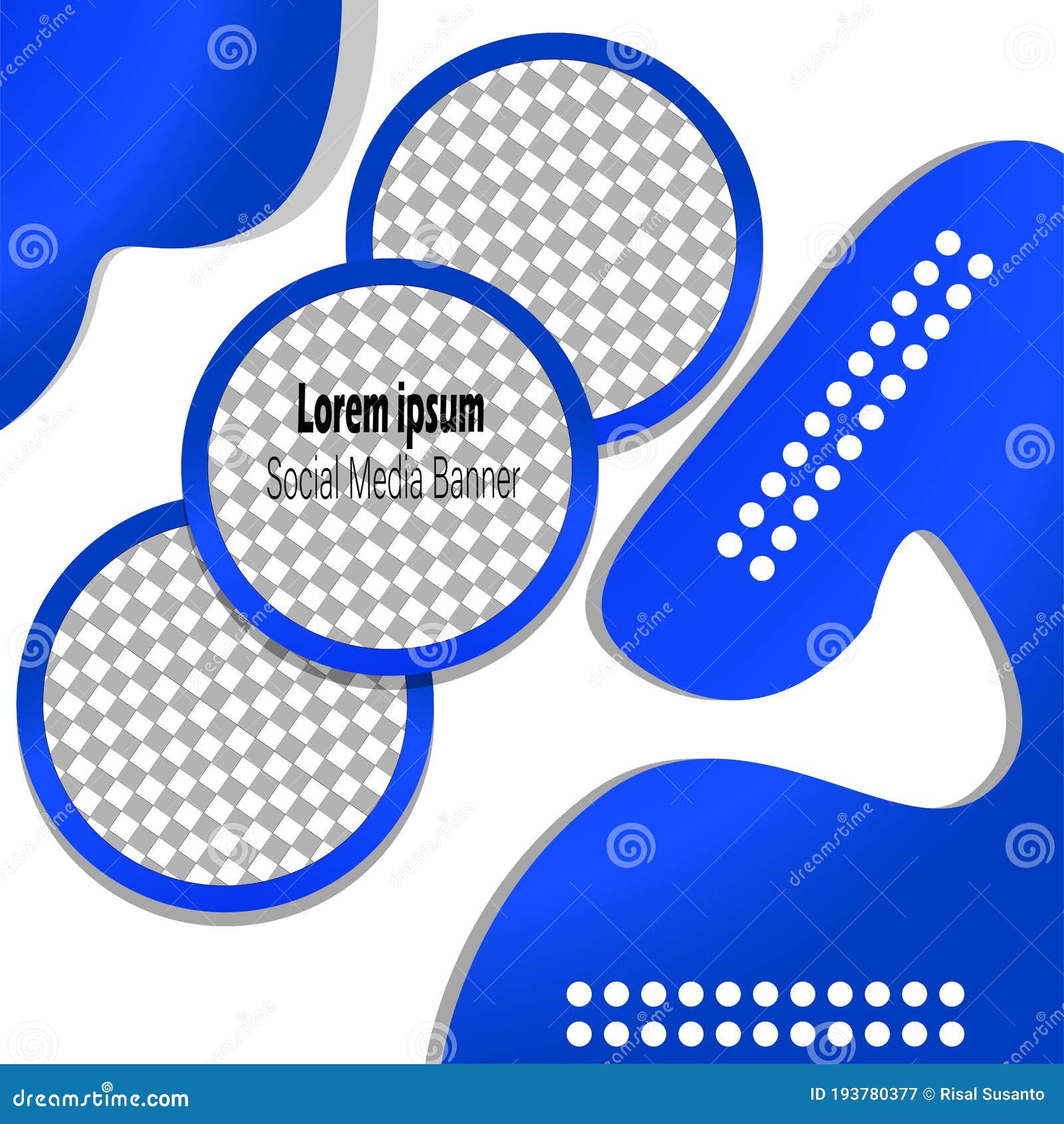 Social Media Blue Template Banner Vector Design To Promotion Your ...
