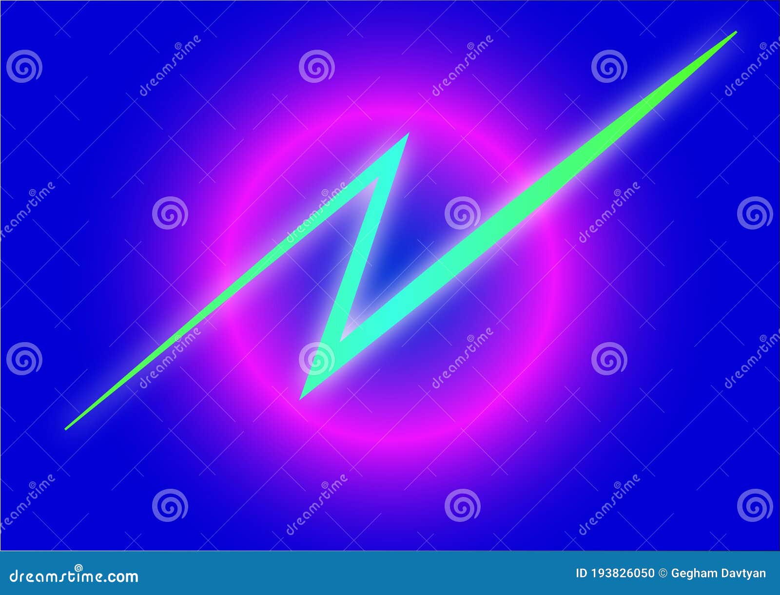 Glowing Neon on Pink Abstract Background Stock Illustration ...