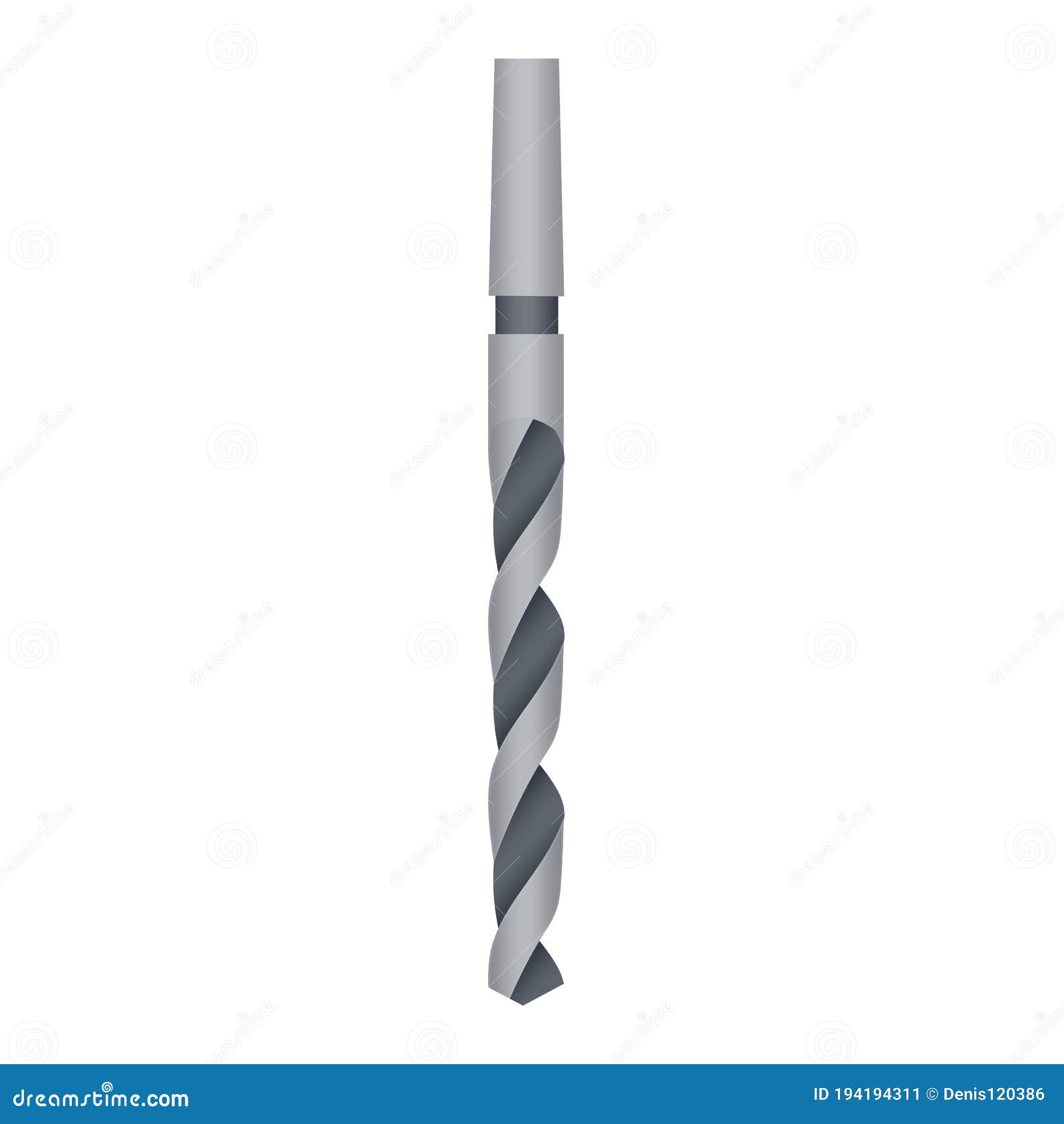 Working Tool. Metal Drill Bit, Vector Illustration Stock Vector ...