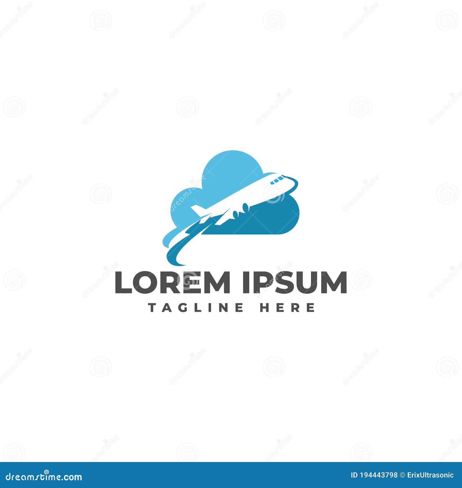 Plane On Cloud Shaped Business Concept, Partnership As Heart Airplane ...