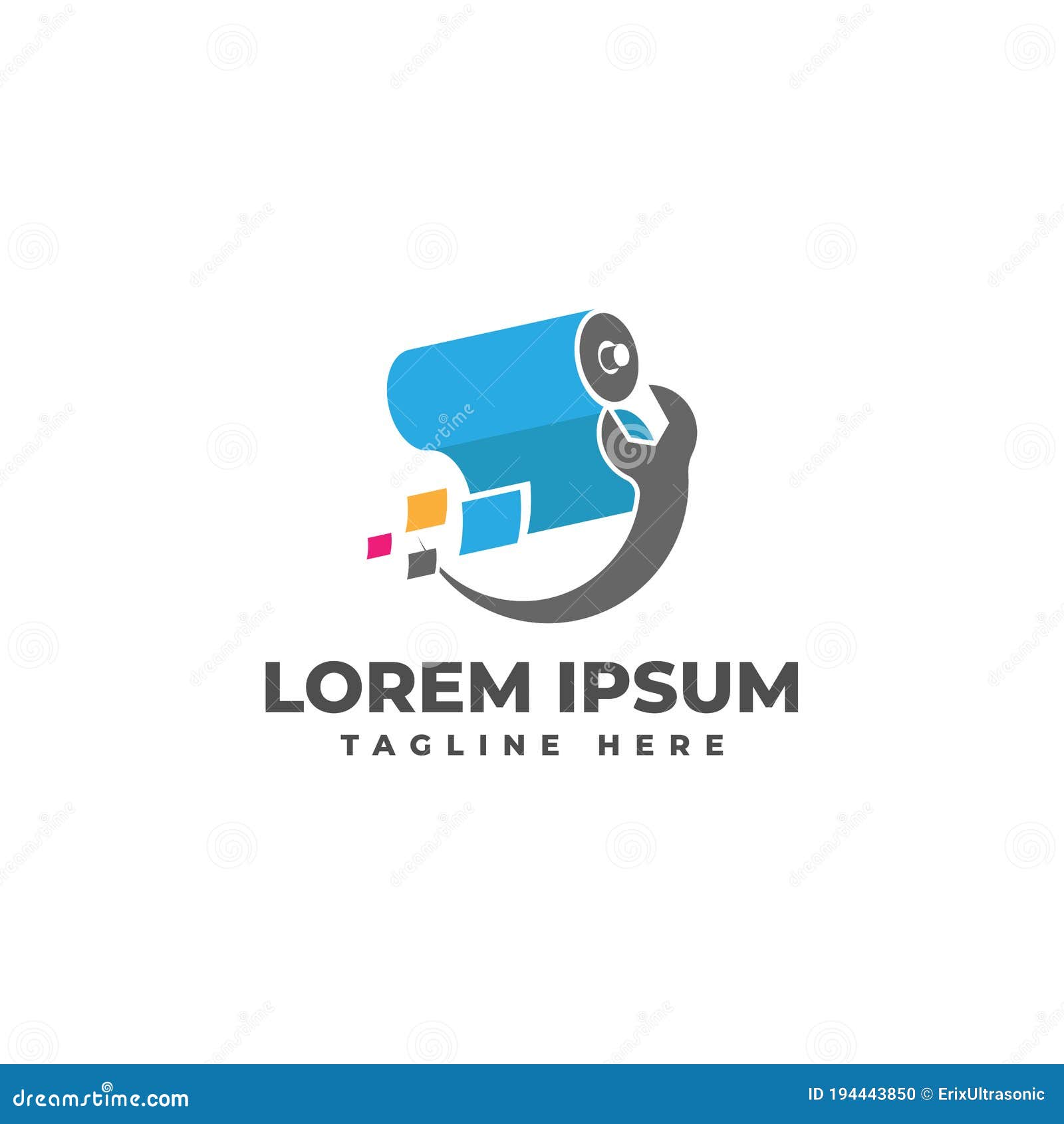 Digital Printing Repair Logo Vector Icon Stock Illustration ...