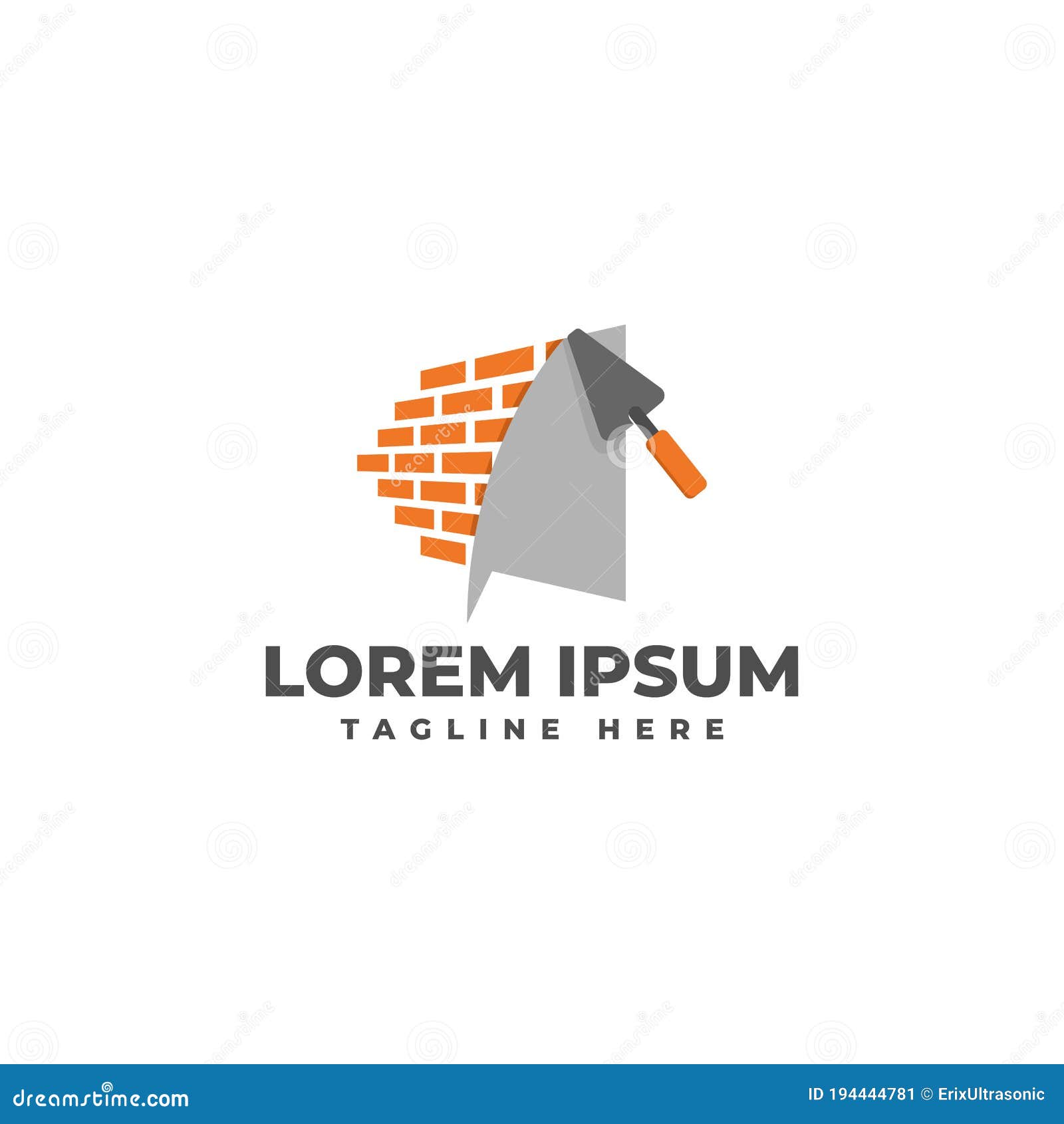 Plastering Cement Brick Wall with Pock Logo Vector Icon Ilustration ...