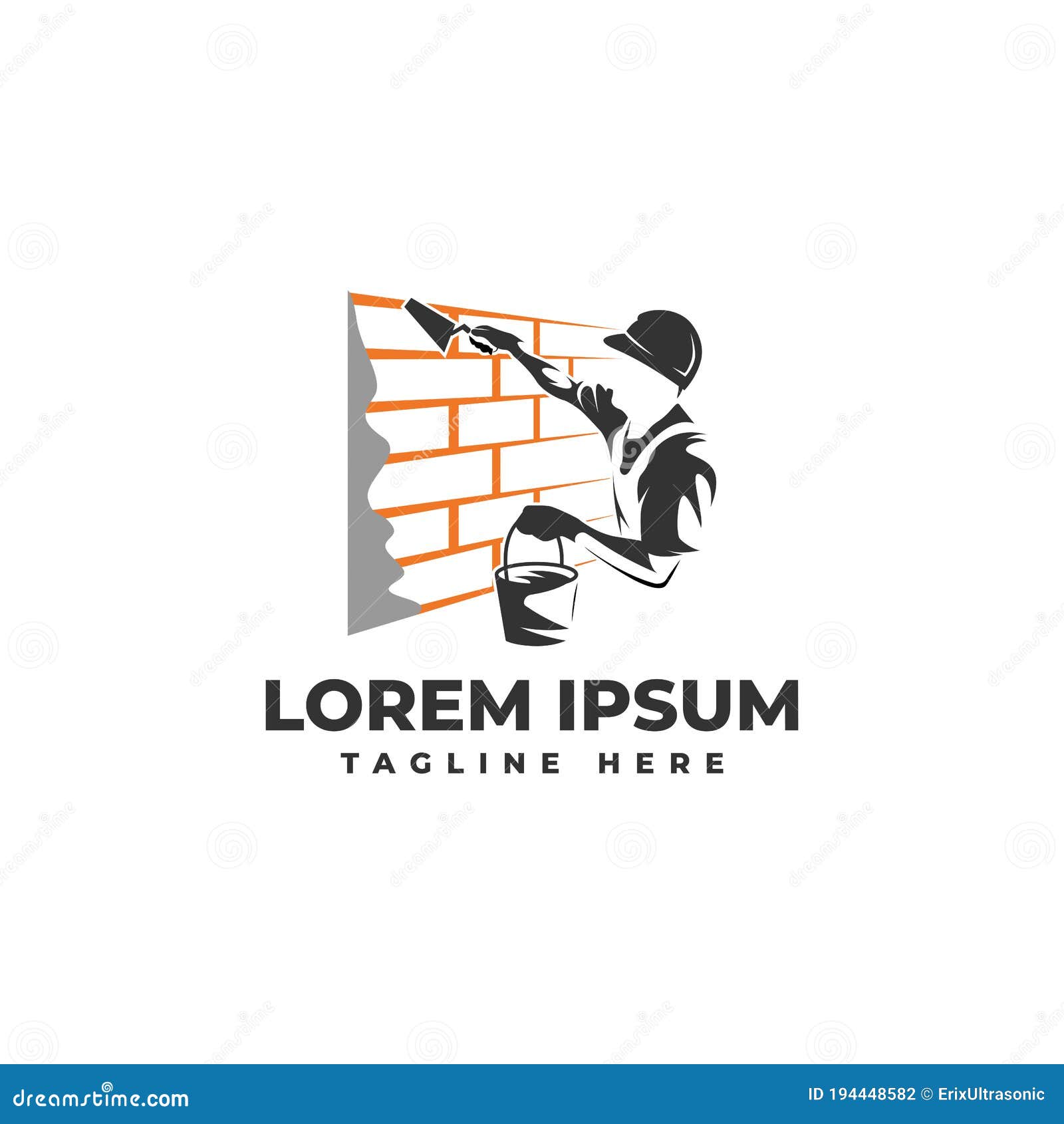 Stucco Worker Repair and Plastering Logo Vector Stock Illustration ...
