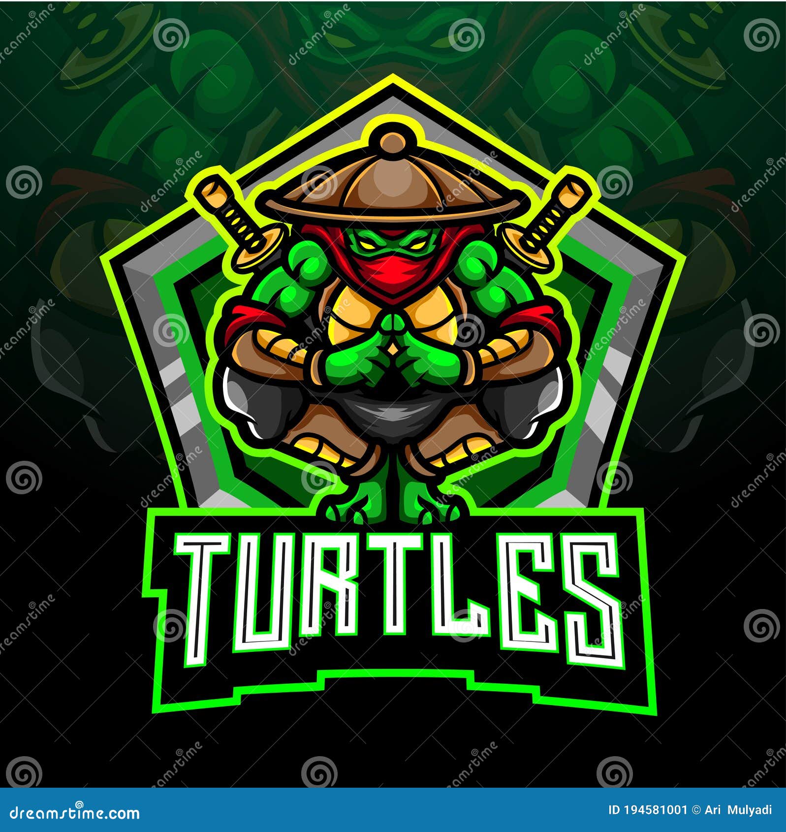 Turtle Esport Logo Mascot Design Editorial Photo - Illustration of ...