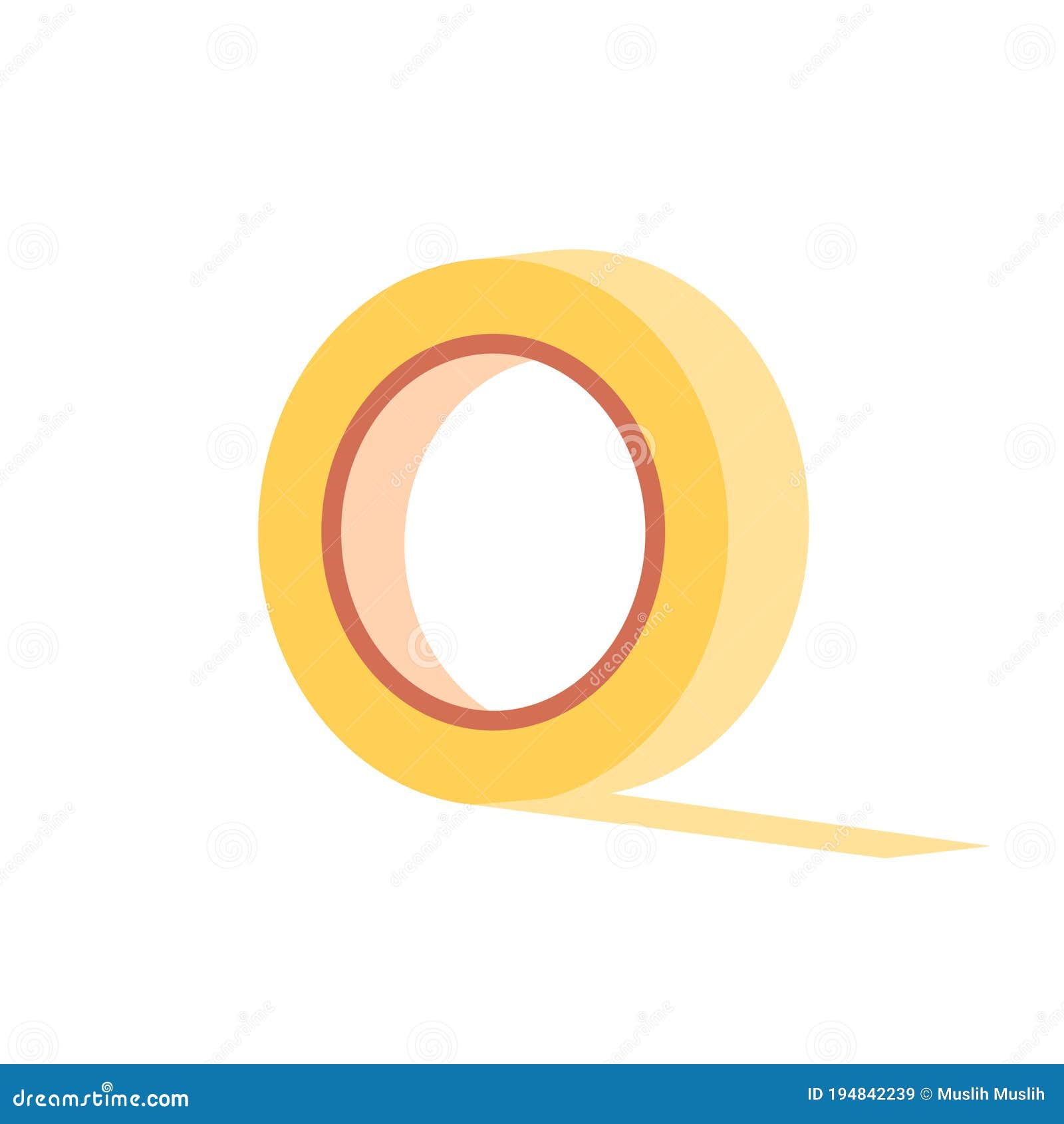 Yellow selotip vector stock vector. Illustration of isolation - 194842239