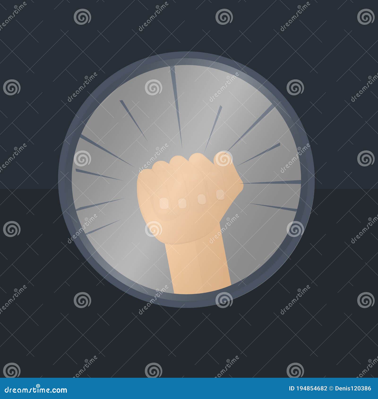 Banging Fist. Tap The Screen, Vector Illustrations | CartoonDealer.com ...