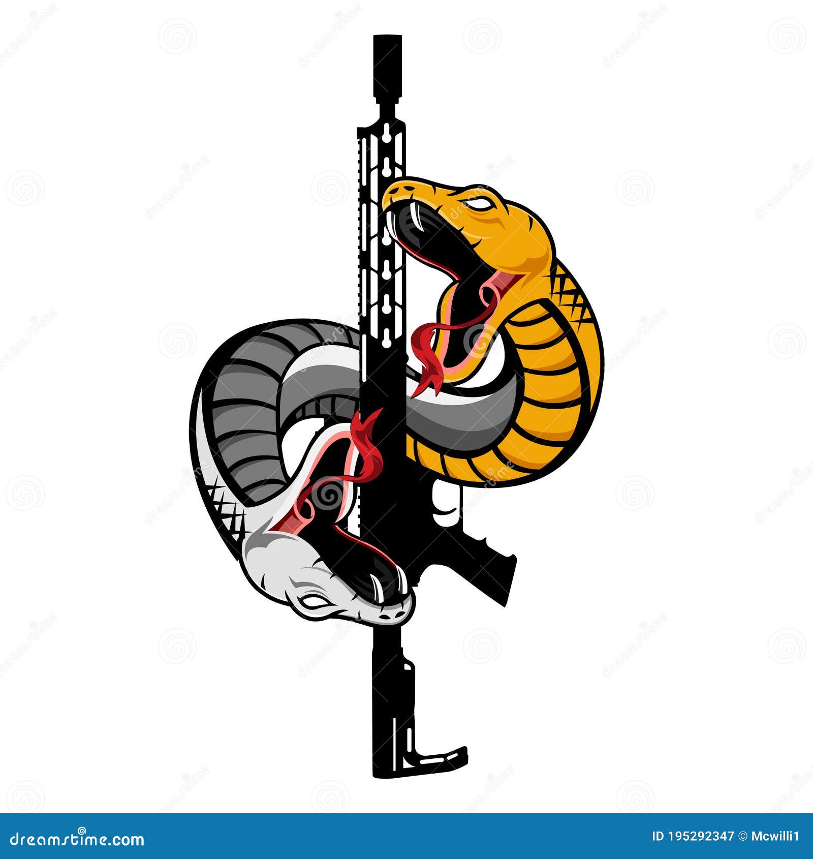 Two-headed snake stock vector. Illustration of tattoo - 195292347