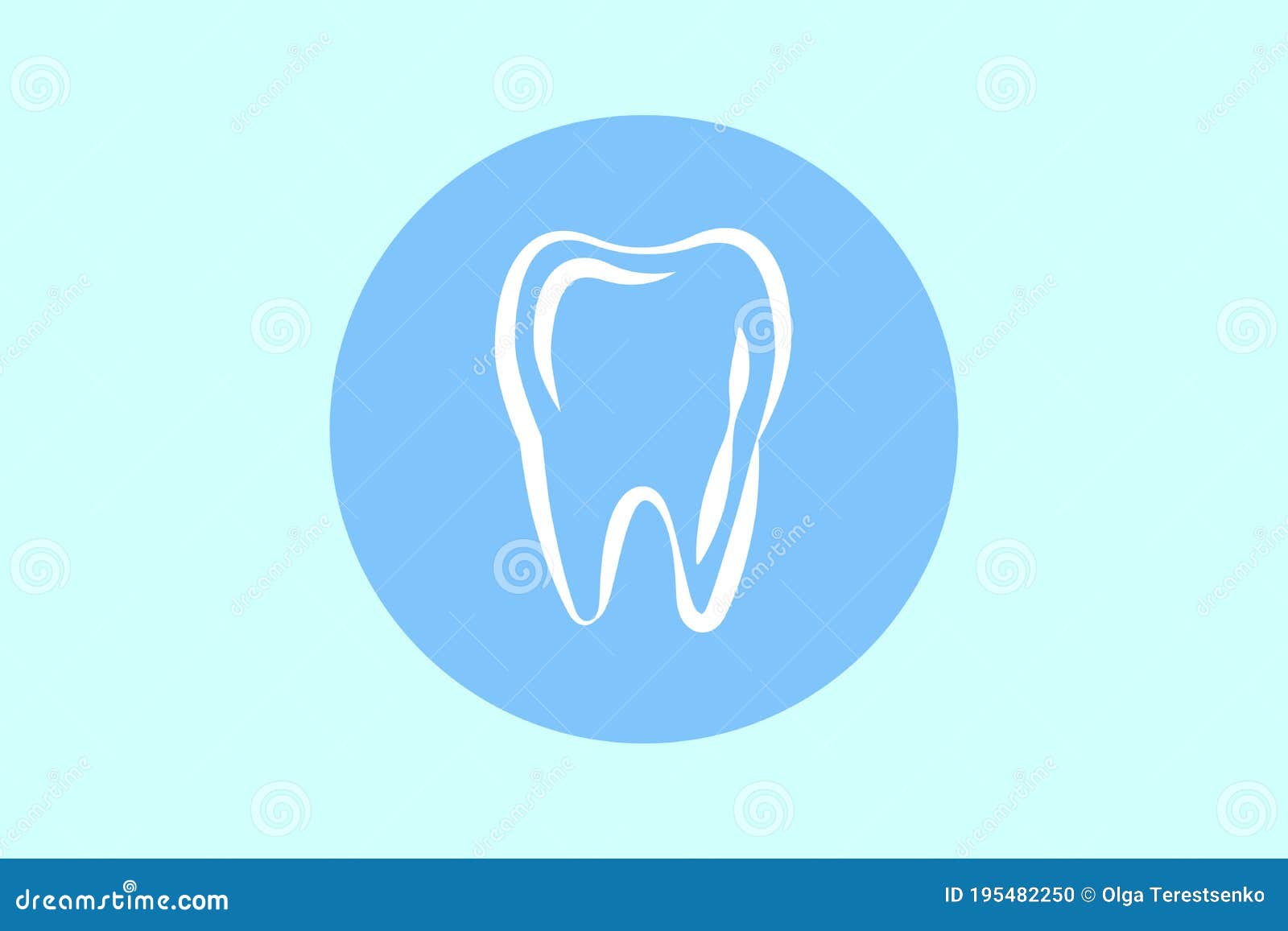 Tooth Made Of Lines, Tooth In Blue, Dentistry Logo, Tooth And Dental ...