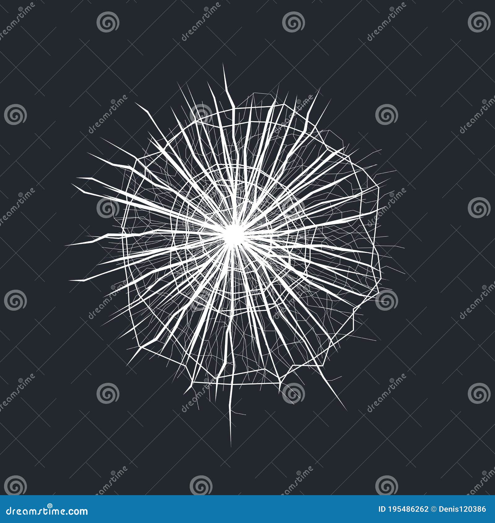 Crack Extreme Defect, Surface Damage Effect, Isolated On White ...