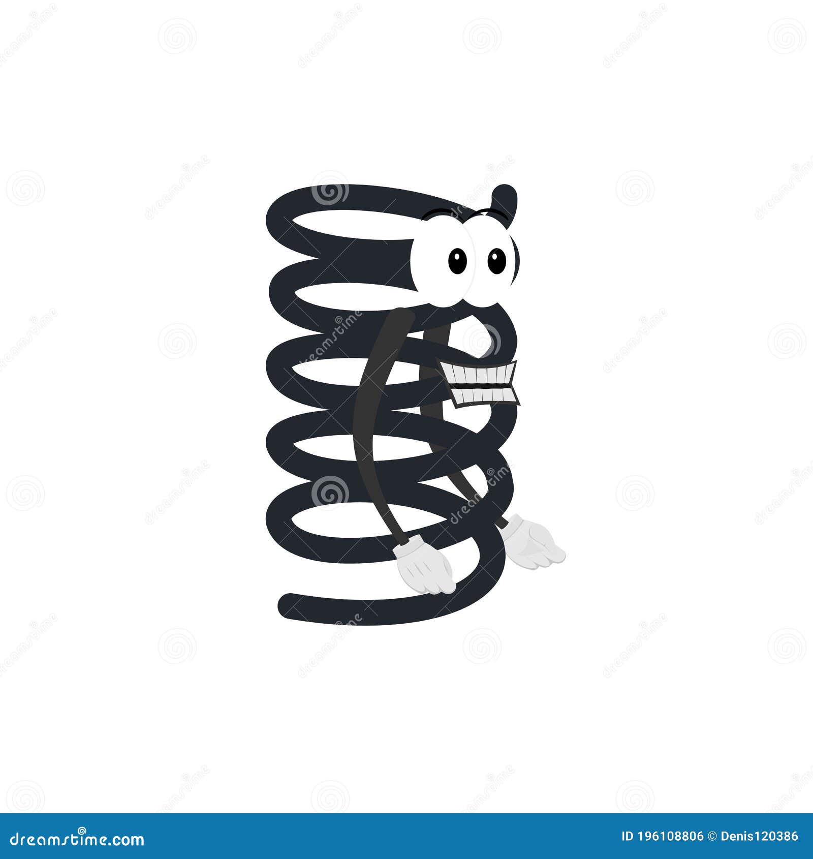 Spiral Spring. Character, Vector Illustration Stock Vector ...