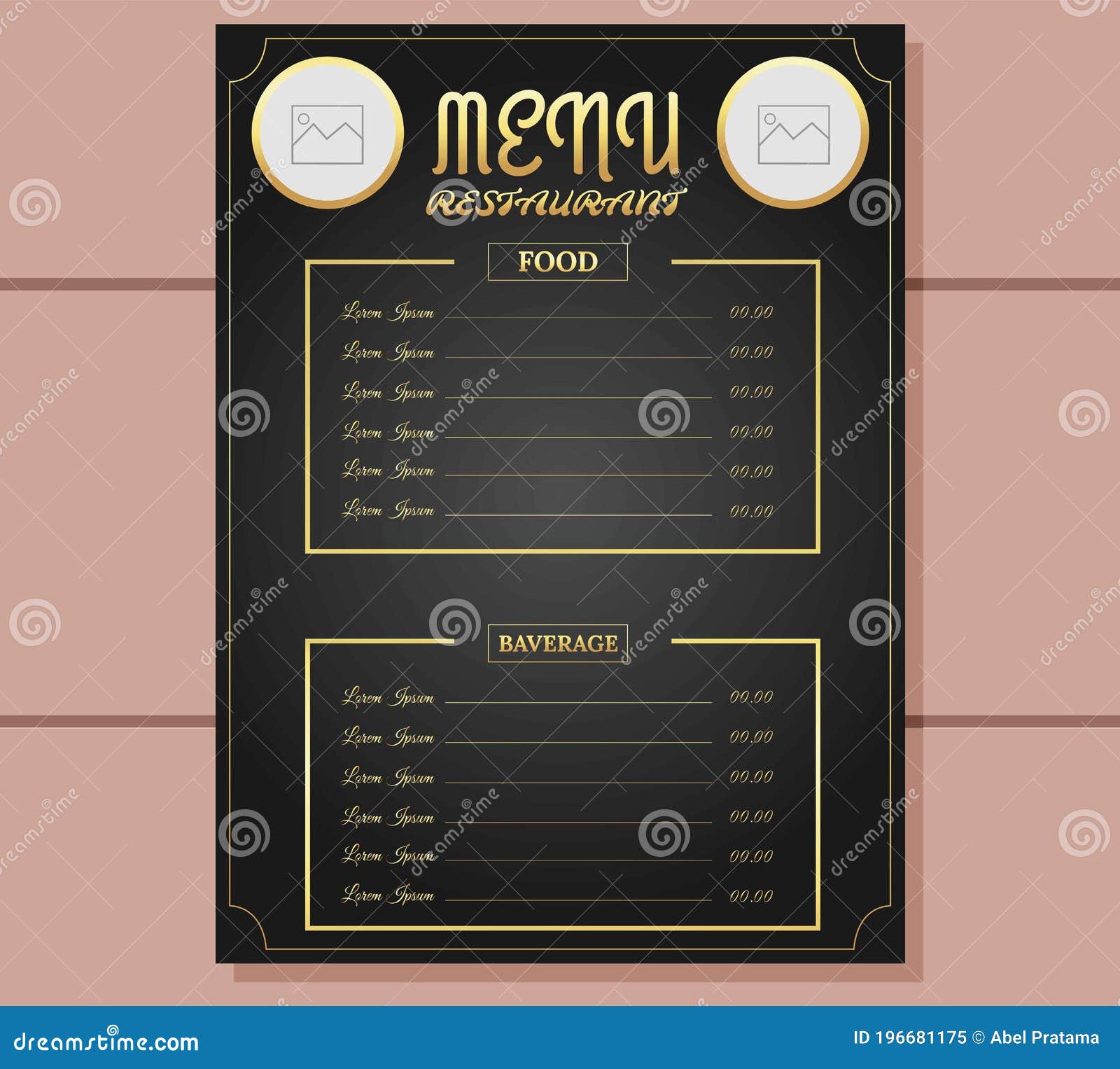 Food menu template design stock vector. Illustration of design - 196681175