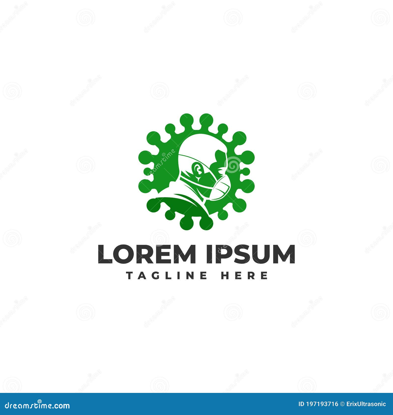 People with Masks Virus Protection Logo Vector Icon Stock Vector ...