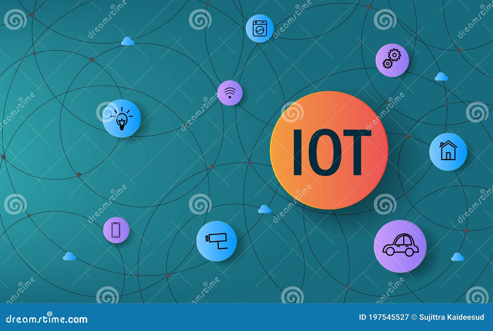 IOT concept. stock vector. Illustration of energy, futuristic - 197545527