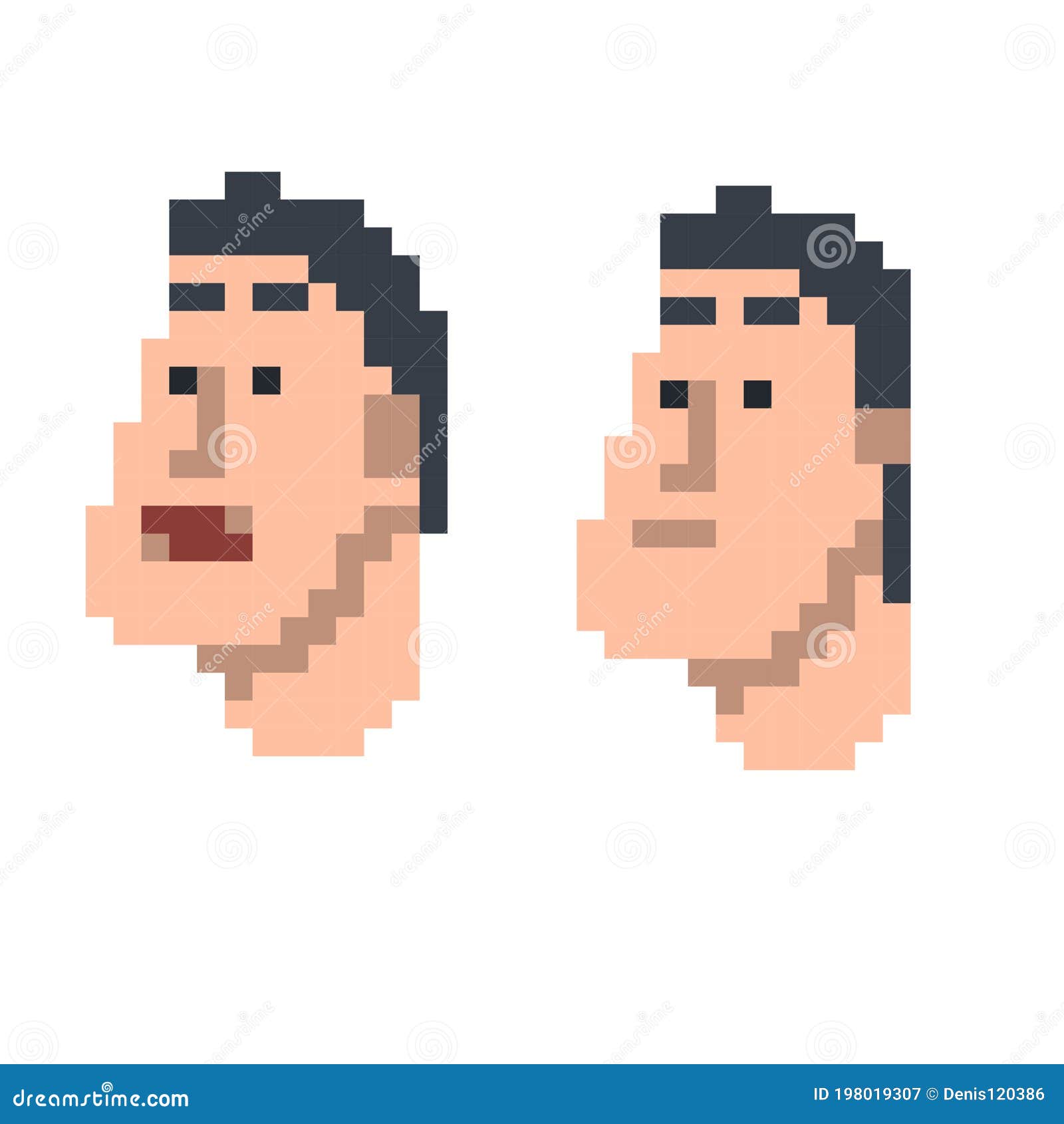 Pixel Head. Talking Head, Vector Illustration Stock Vector ...
