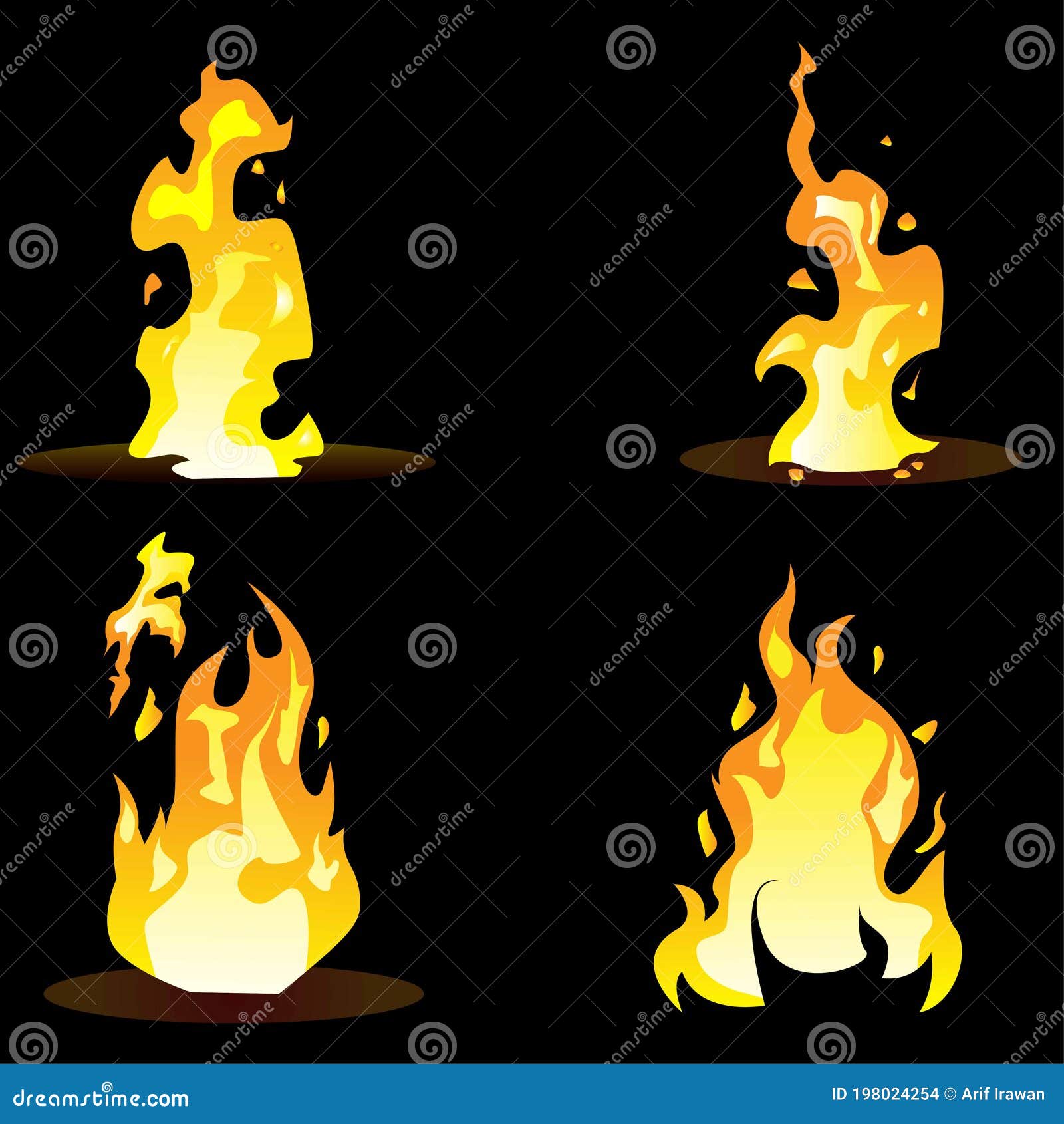 The Illustration of a Burning Flame is Perfect To Complement Your Image ...