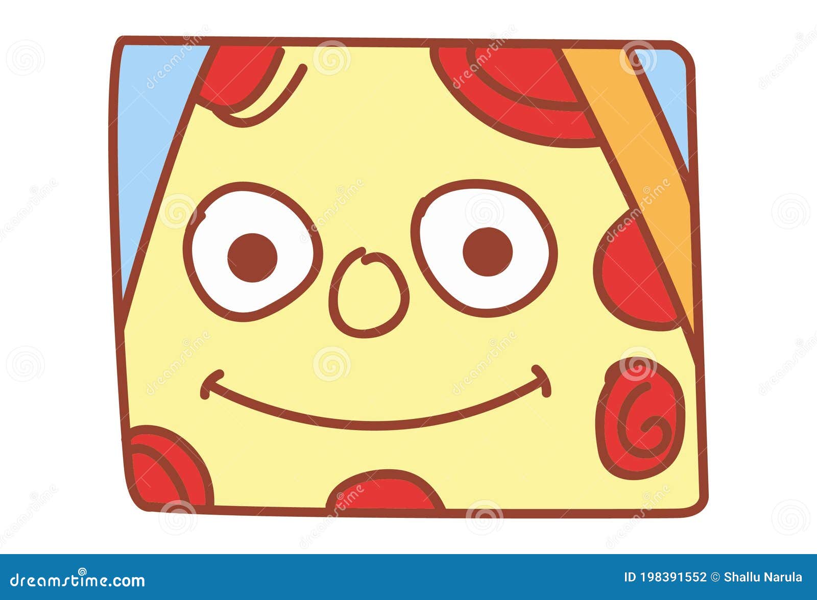 Pizza Toa Happy Mascot Vector Cartoon Illustration | CartoonDealer.com ...