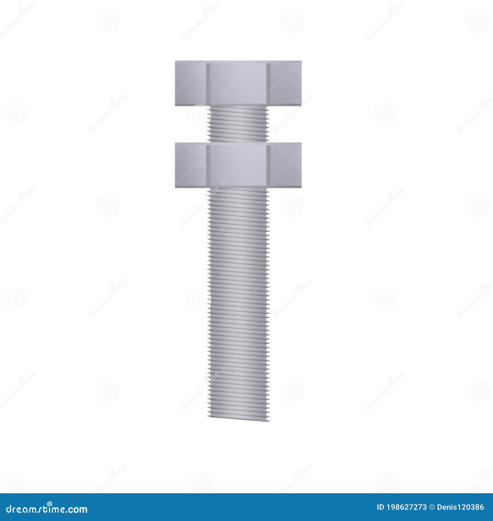 Construction Fasteners . Bolt with Nut, Vector Illustration Stock ...