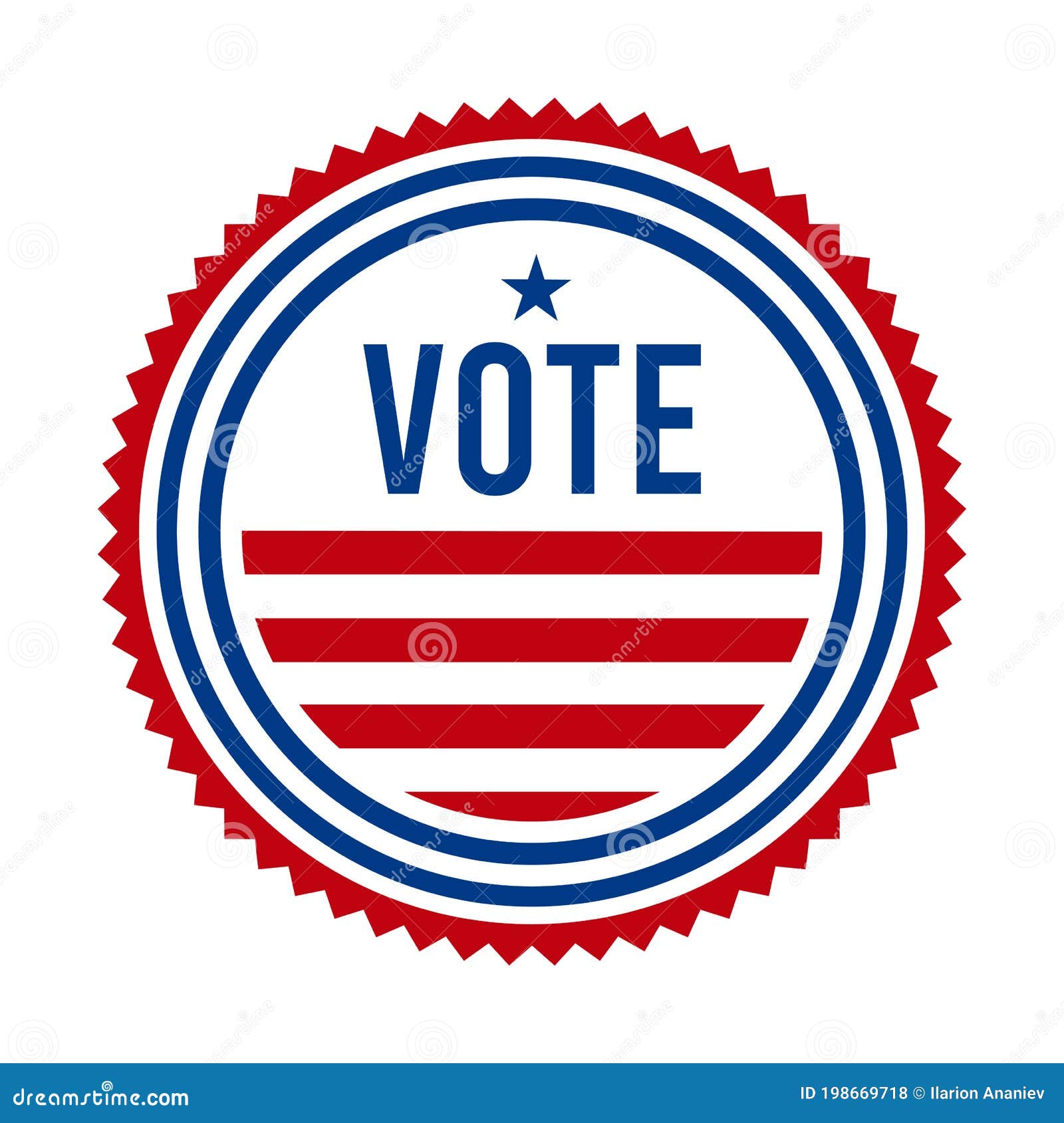 2020 Presidential Election Vote Badge. USA Patriotic Stars and Stripes ...