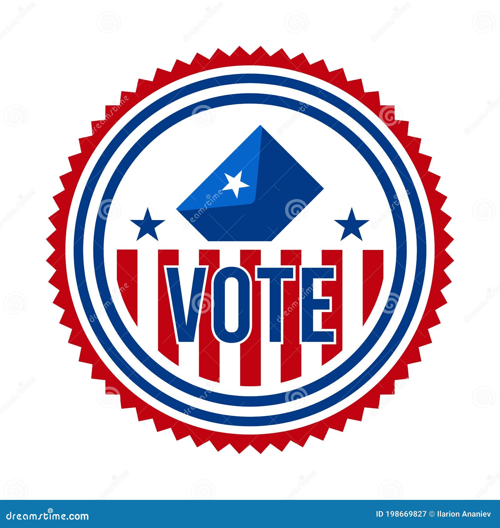 2020 Presidential Election Vote Badge. USA Patriotic Stars and Stripes ...