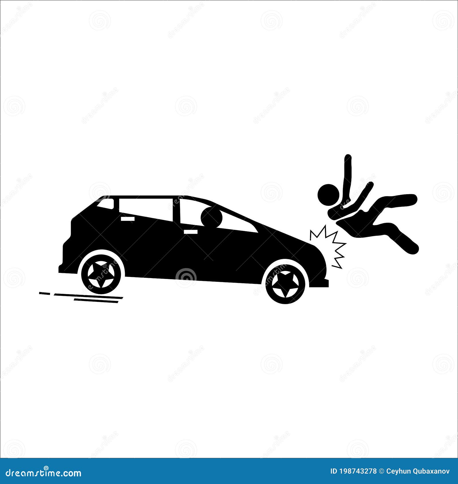 Crash Cars Vector Solid Icons Web Icon Stock Vector - Illustration of ...