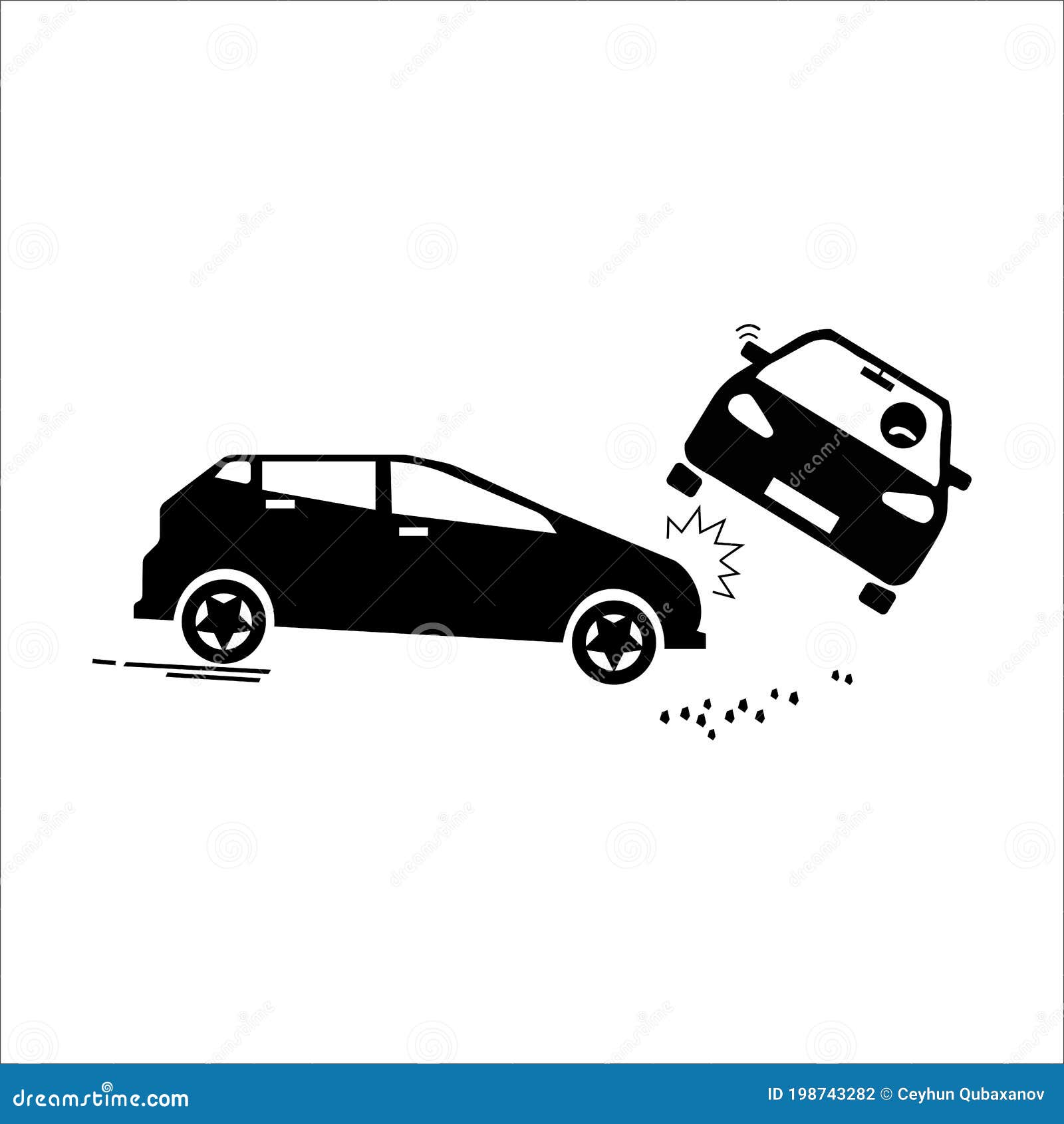 Crash Cars Vector Solid Icons Web Icon Stock Vector - Illustration of ...