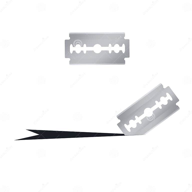 Razor Blade. Cross-section, Vector Illustration Stock Vector ...
