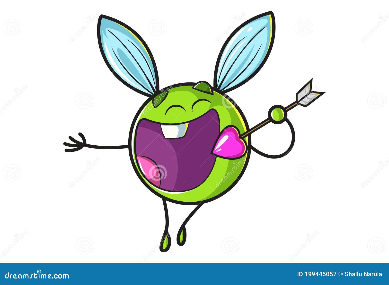 Cartoon Illustration of Flying Ball Stock Vector - Illustration of ...