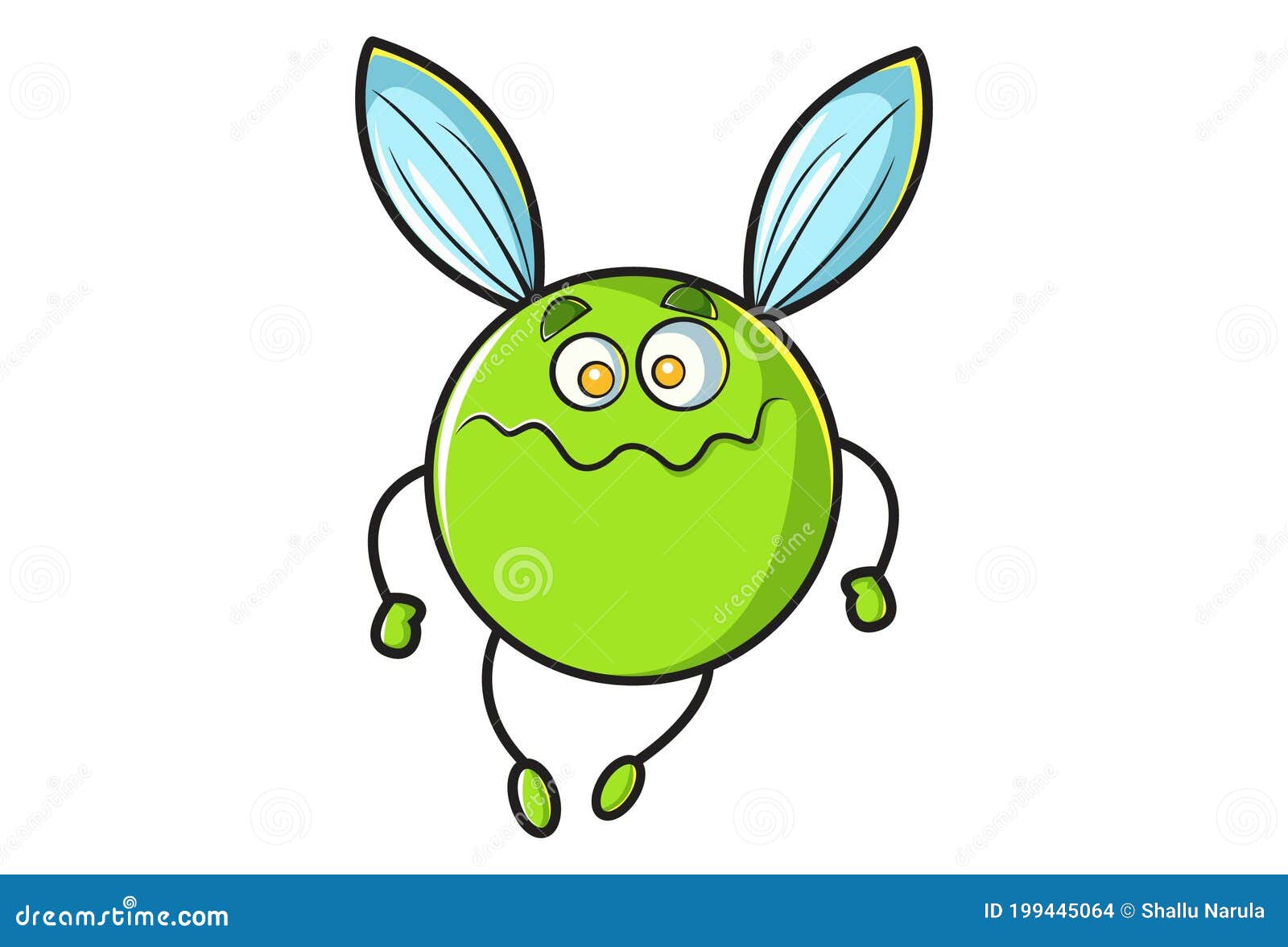 Cartoon Illustration of Flying Ball Stock Vector - Illustration of ...