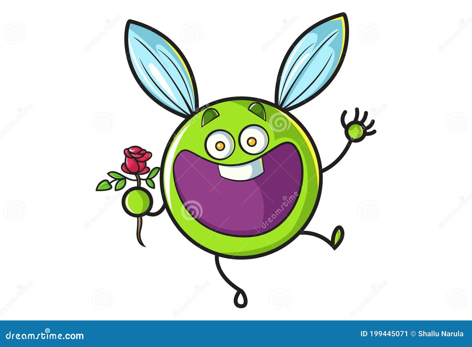 Cartoon Illustration of Flying Ball Stock Vector - Illustration of ...