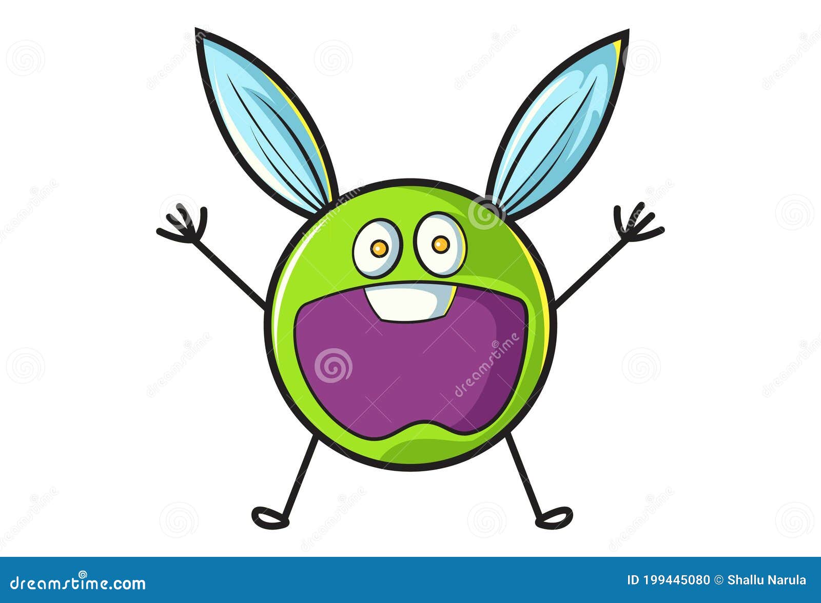 Cartoon Illustration of Flying Ball Stock Vector - Illustration of ...