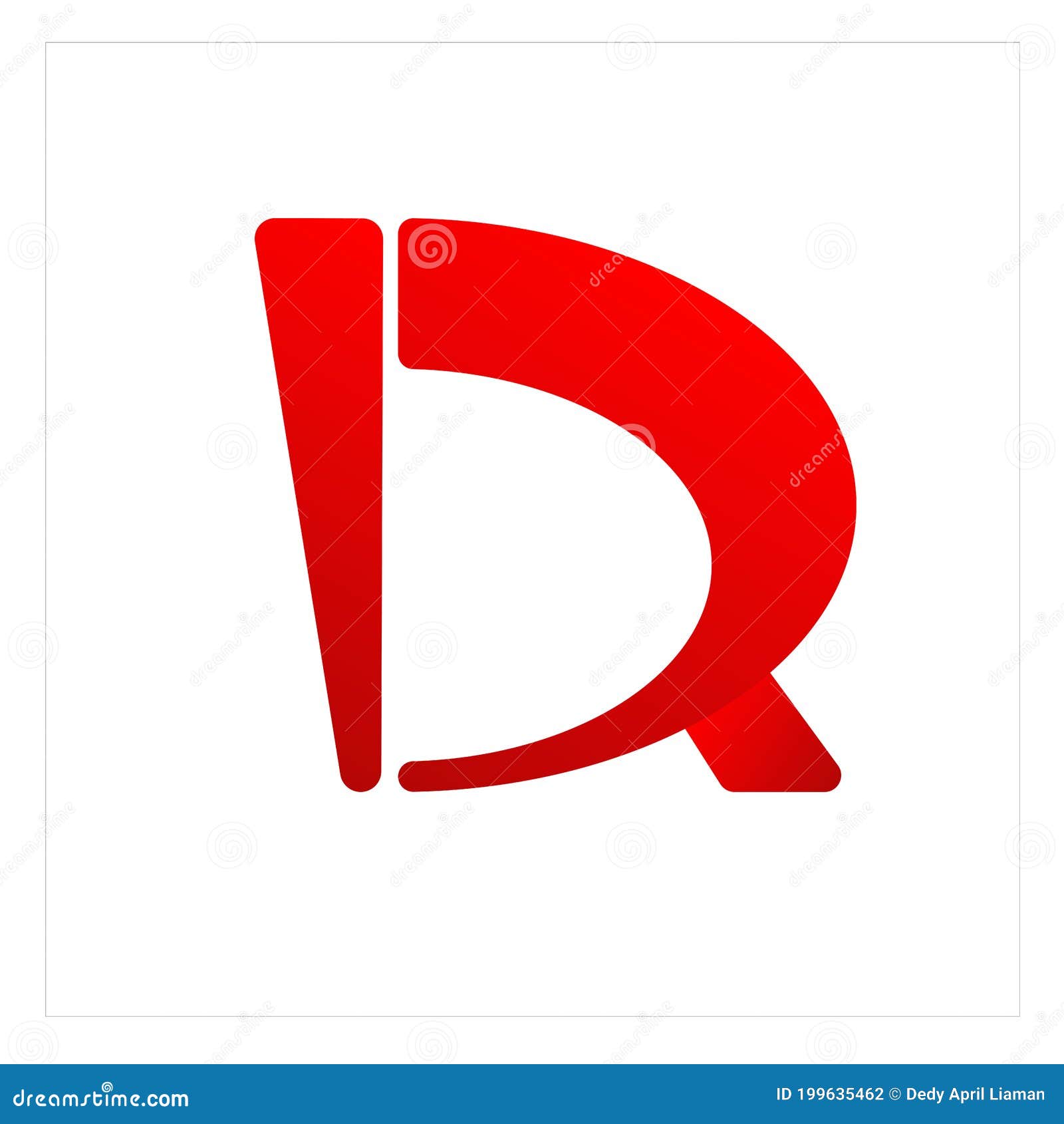 DR Red Initial Logo Templete Vector Profesional Product Stock Vector ...