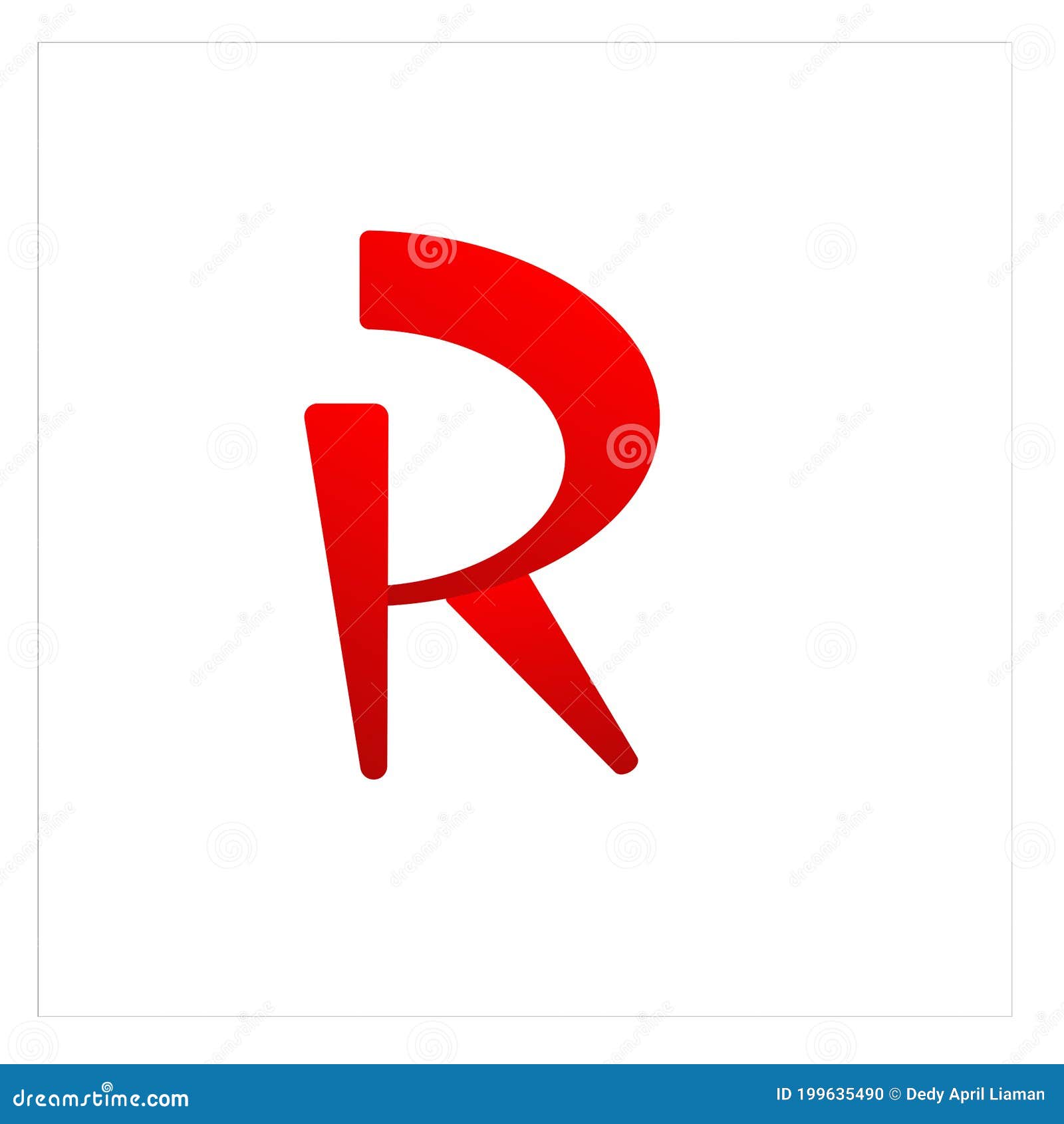 R Red Initial Logo Templete Vector Profesional Product Stock Vector ...