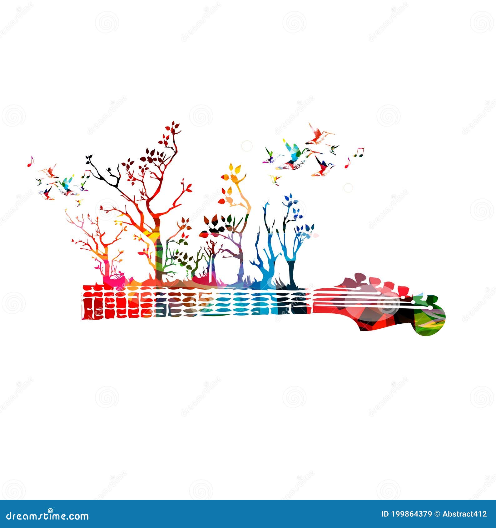 Guitar Fretboard Chart Cartoon Vector | CartoonDealer.com #35279525