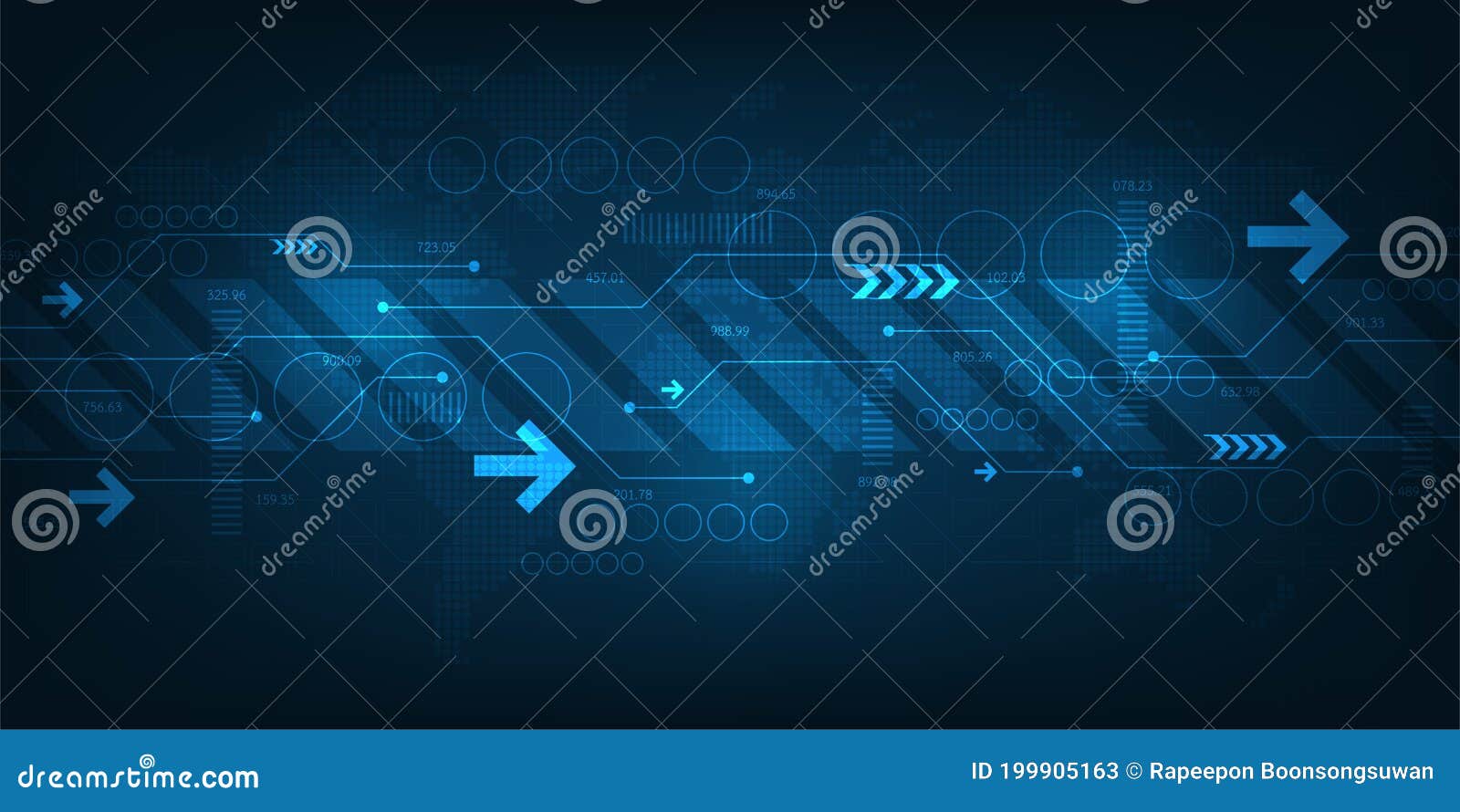 The Speed of the Internet System with Lots of Information. Stock Vector ...
