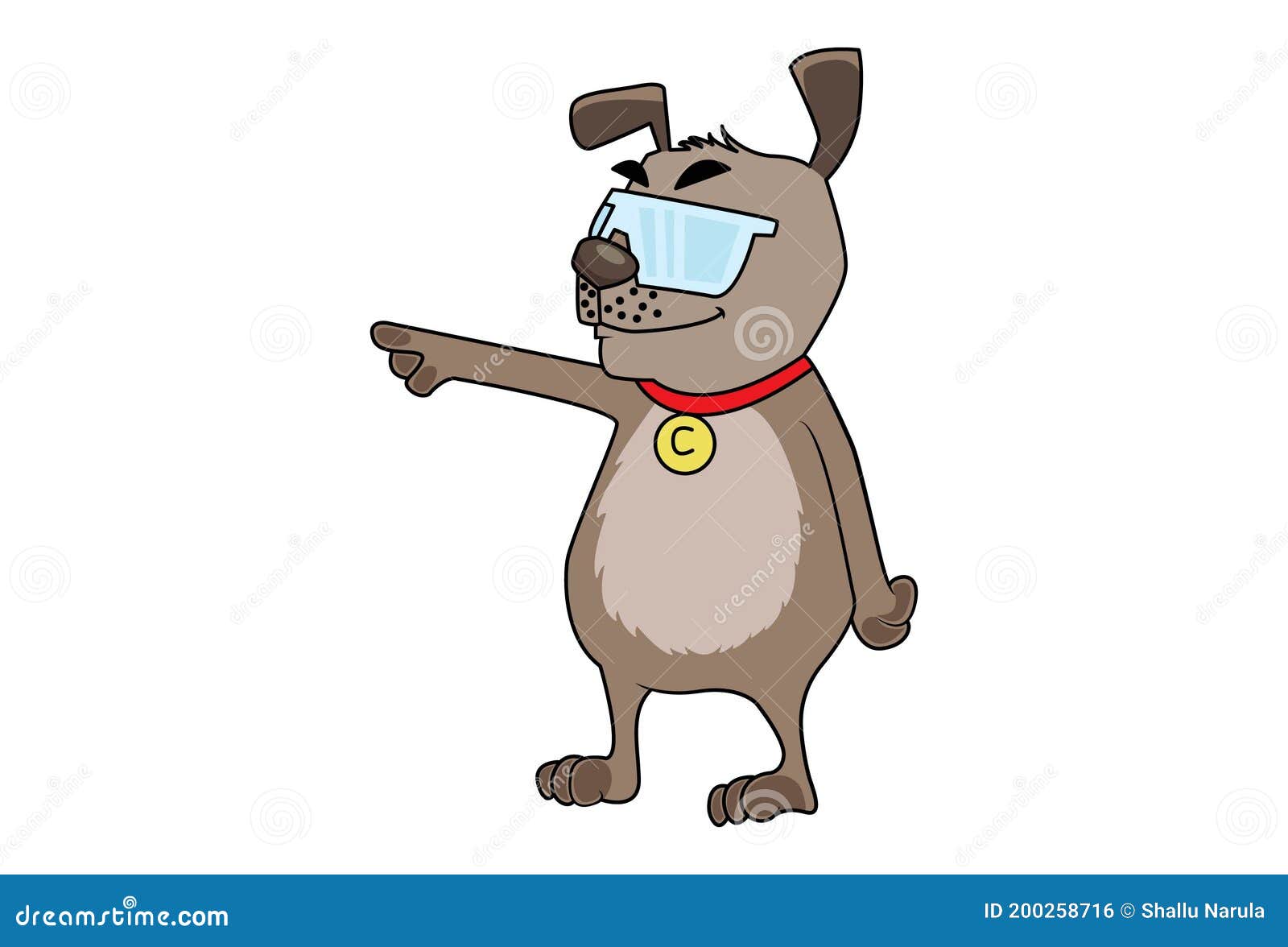 Cartoon Illustration of Dog. Stock Vector - Illustration of background ...