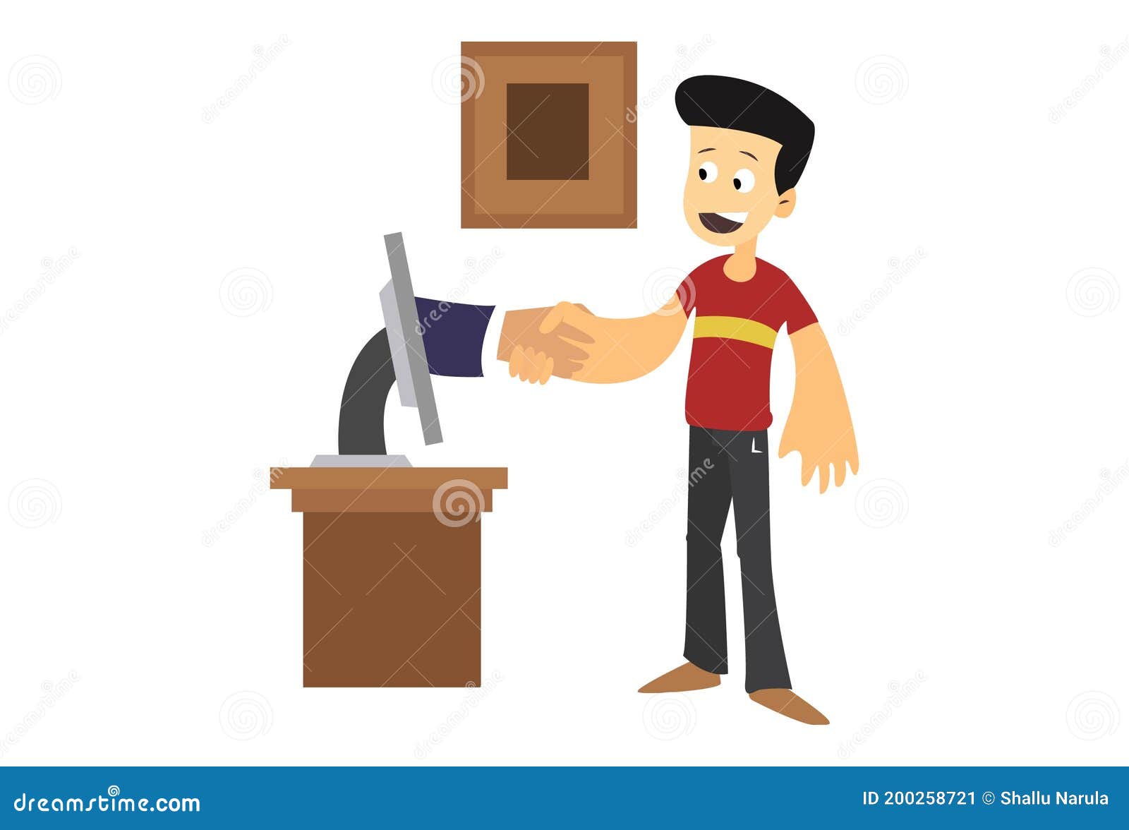Cartoon Illustration of Man. Stock Vector - Illustration of happy, deal ...