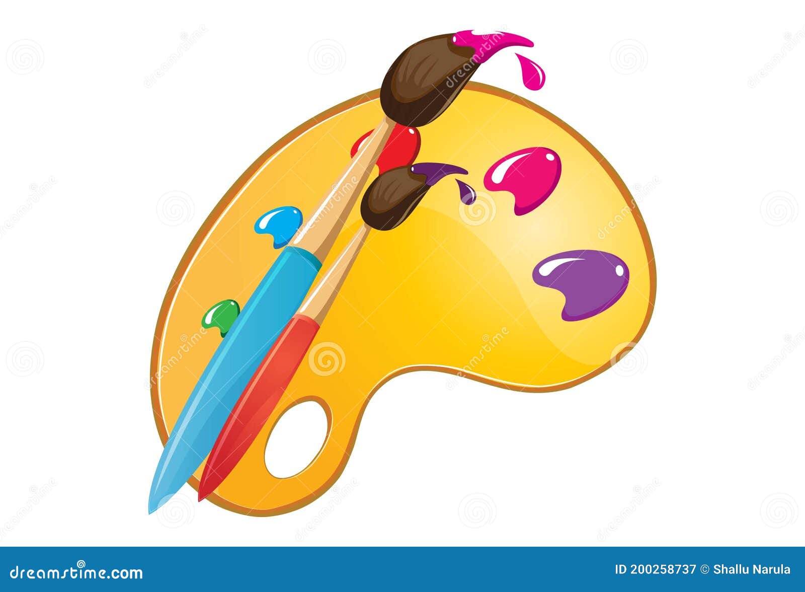 Cartoon Illustration of the Color Palette. Stock Vector - Illustration ...