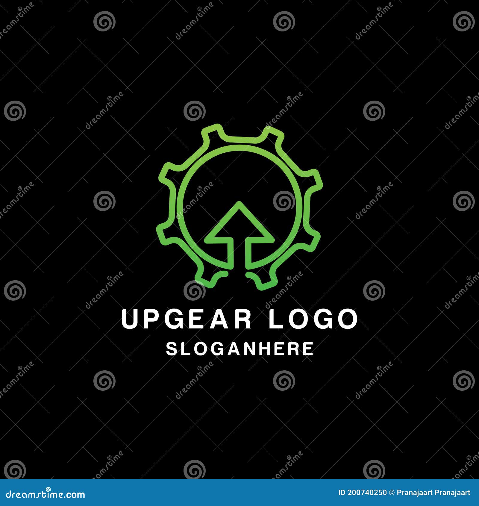 Arrow Gear Engine Creative Logo Design Vector Illustration ...