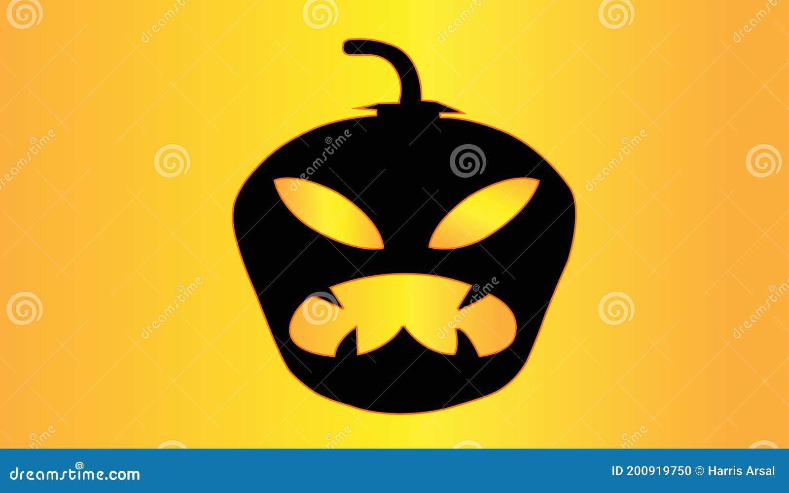 Basic RGB Halloween Ghost Pumpkin with Orange Background Stock ...