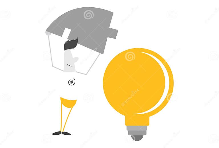 Cartoon Illustration of Line Man. Stock Vector - Illustration of idea ...