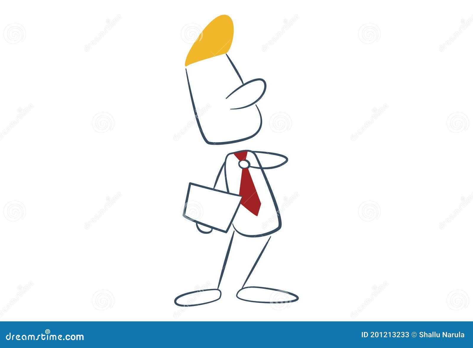 Cartoon Illustration of Line Man. Stock Vector - Illustration of male ...