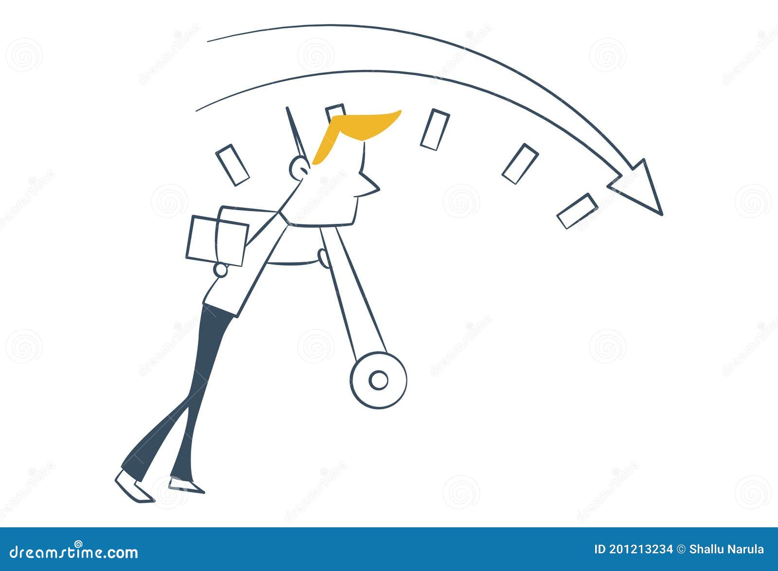 Cartoon Illustration of Line Man. Stock Vector - Illustration of ...