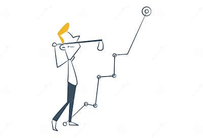 Cartoon Illustration of Line Man. Stock Vector - Illustration of drop ...