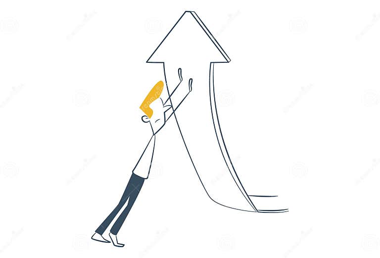 Cartoon Illustration of Line Man. Stock Vector - Illustration of person ...
