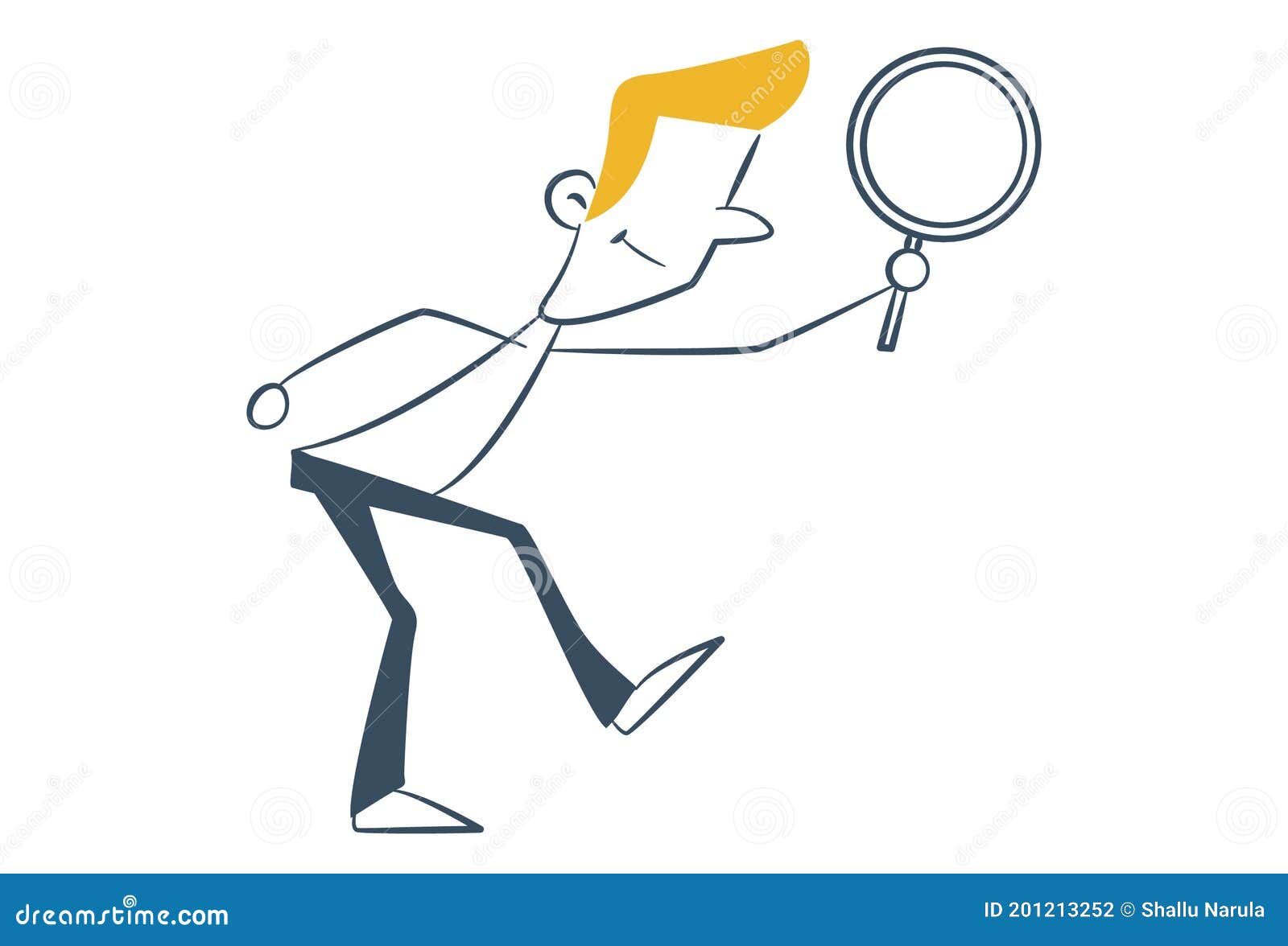 Cartoon Illustration of Line Man. Stock Vector - Illustration of ...