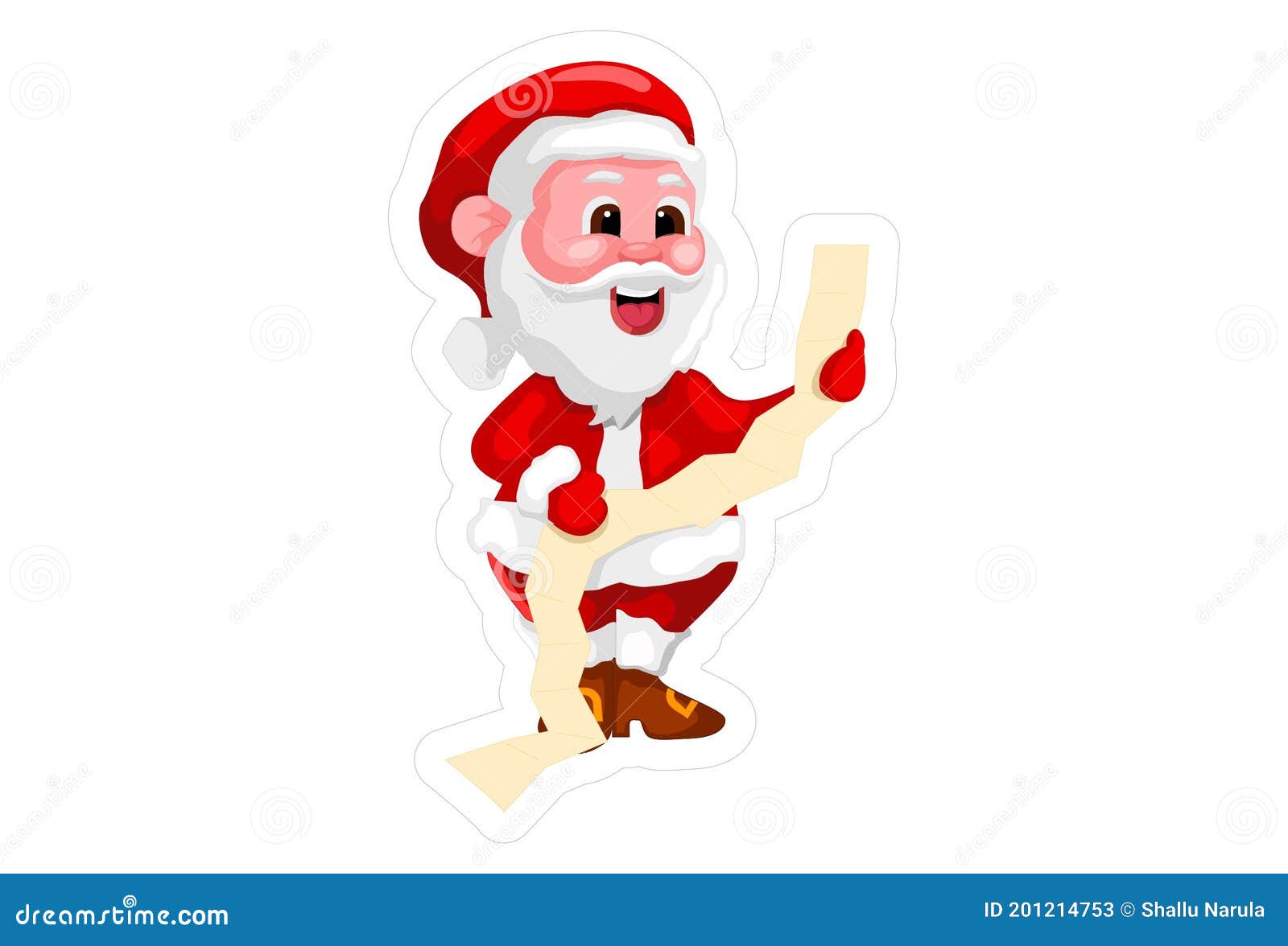 Cartoon Illustration of Santa Claus. Stock Vector - Illustration of ...