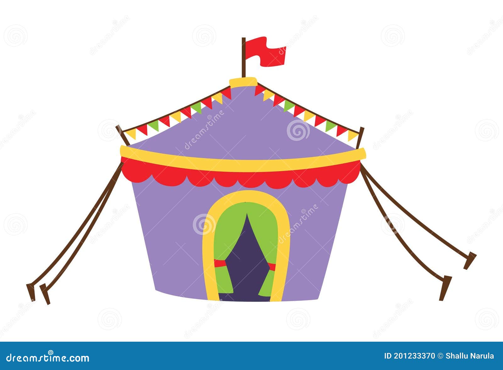Cartoon Illustration of Circus Tent House Stock Vector - Illustration ...