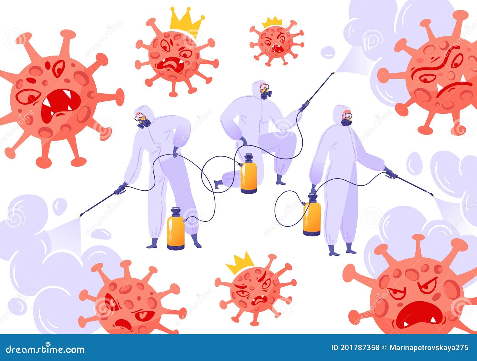 Sanitizing Team Isometric Background Vector Illustration ...