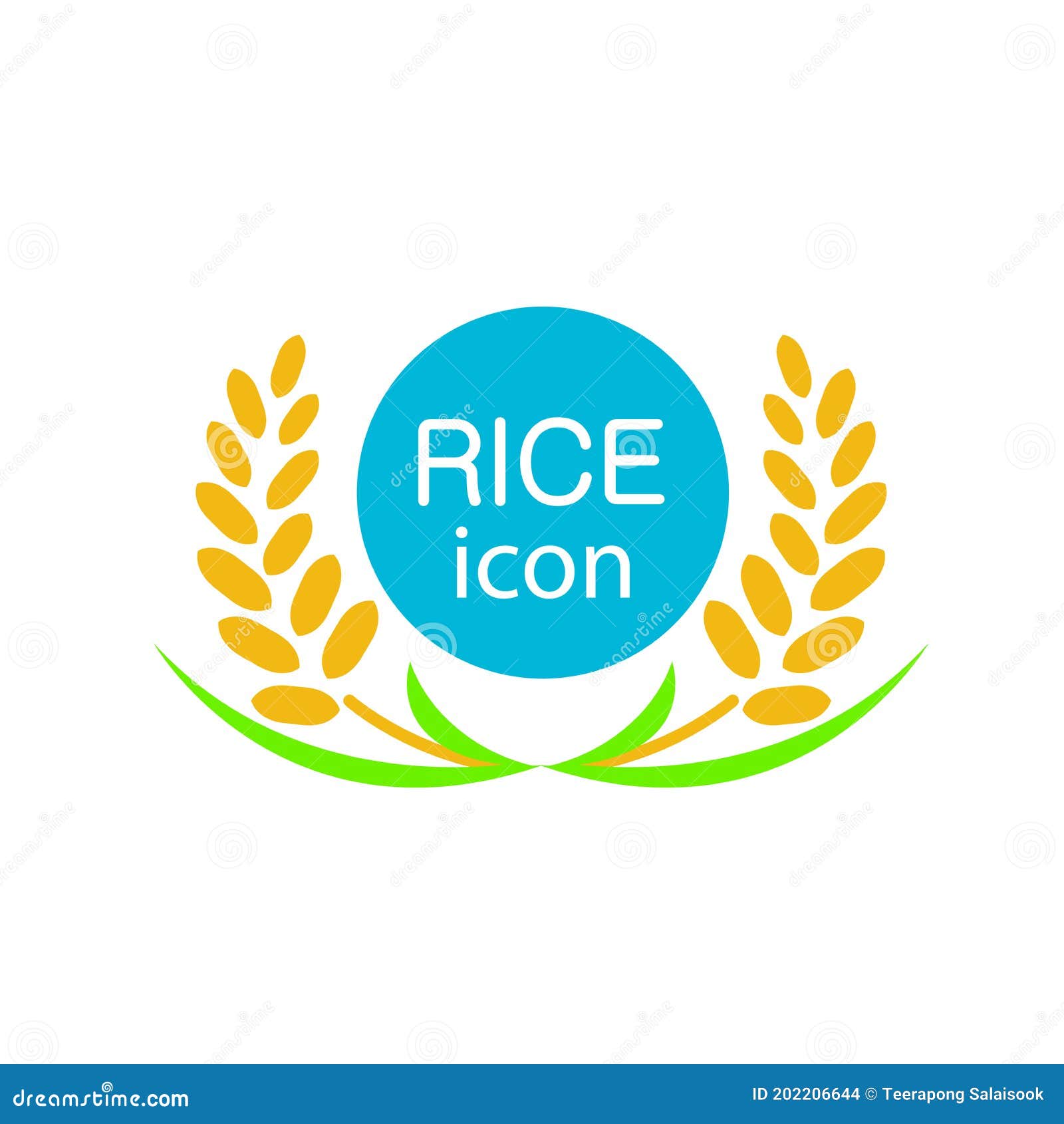 Premium Rice Great Quality Design Concept Vector. Stock Vector ...